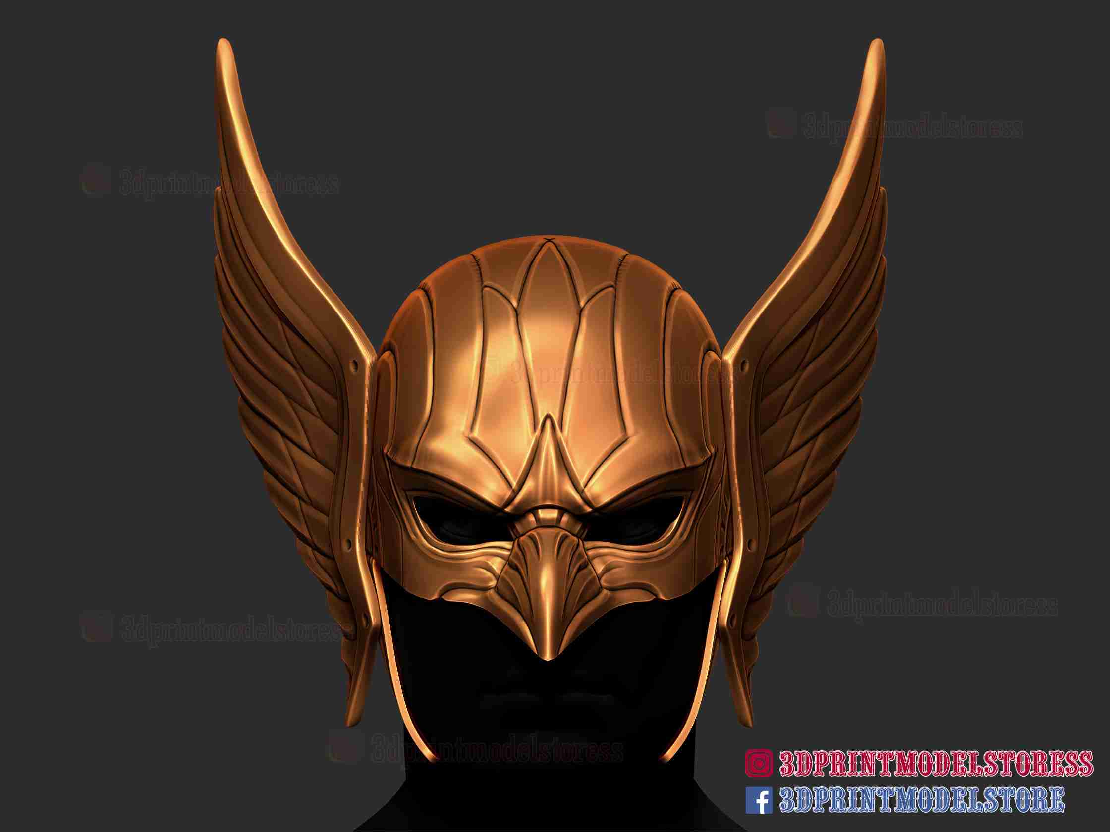 Hawkman Helmet - DC Comics Cosplay - Black Adam Movie | 3D models ...