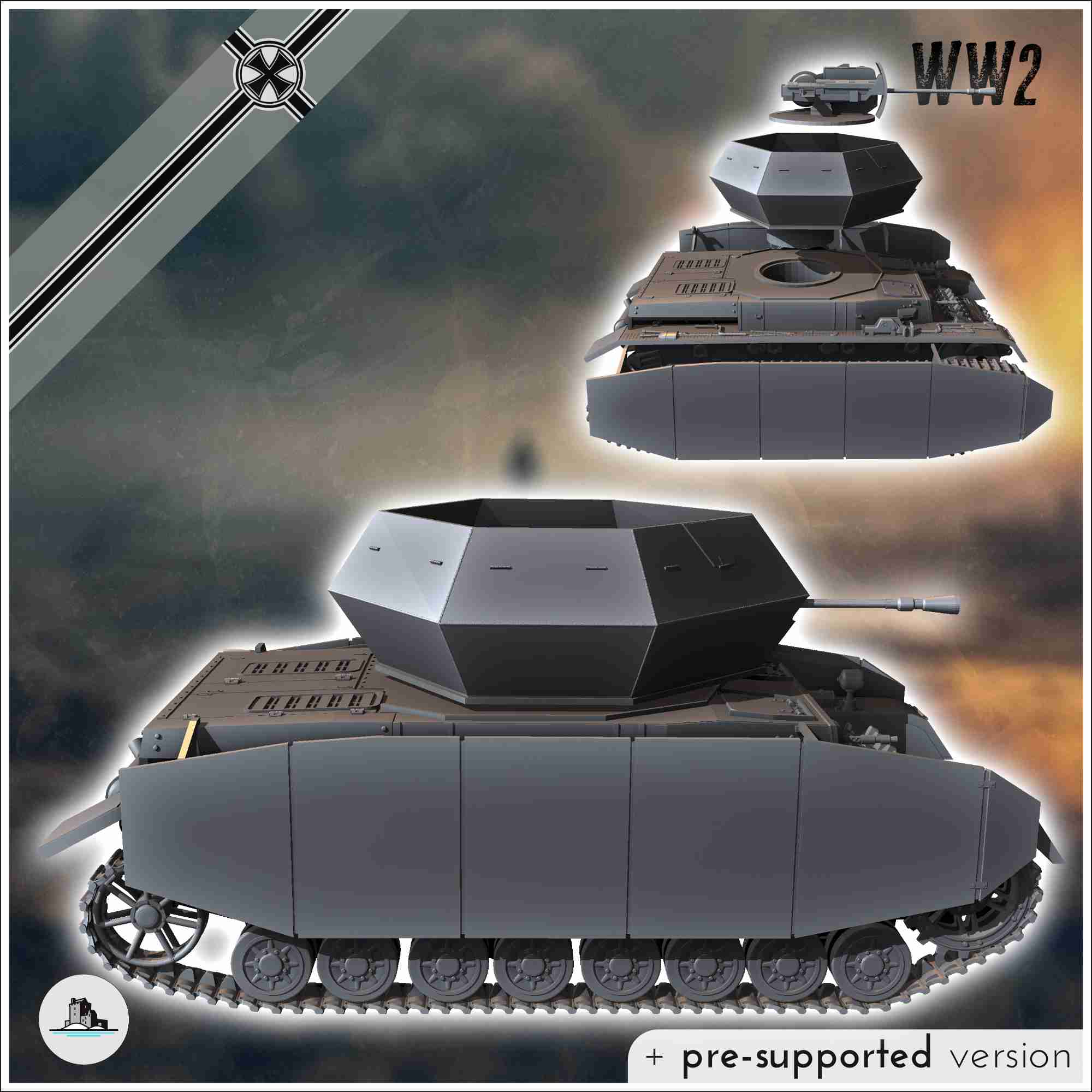 Flakpanzer IV AA Ostwind - miniatures tank ww2 flames war bo | 3D ...