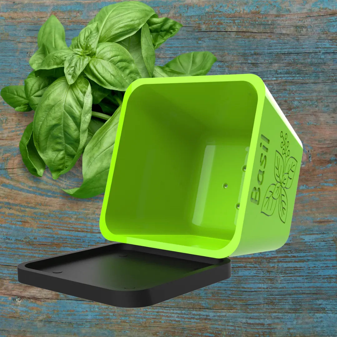 Home Decorations & Ornaments STL Download - Basil Pot Planterby 3Dprintster