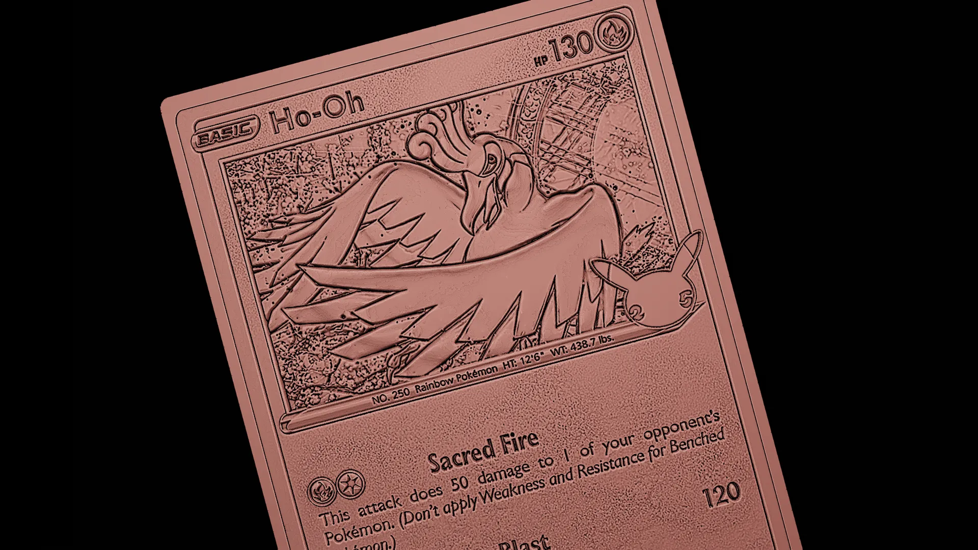 Board Games & Card Games STL Download - Ho- Oh Pokemon cardby Jlo3d