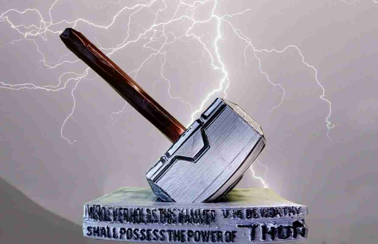 Thors Hammer With Lightning