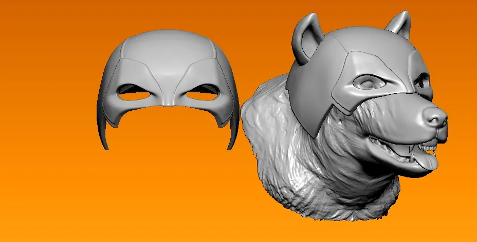 Cosplay STL Download - DOG MASK - COSPLAY - 3d printby DesignerDC