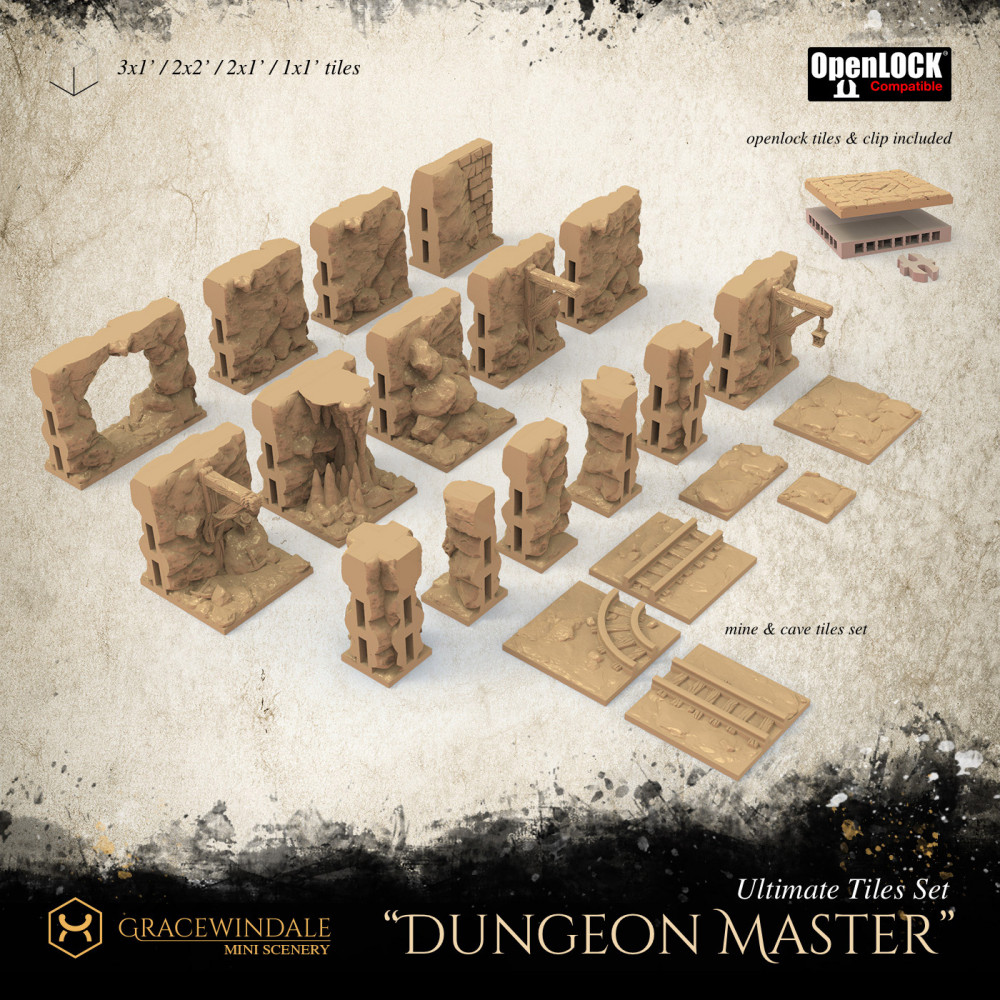 "Dungeon Master" Ultimate Tile Set | 3D models download | Creality Cloud