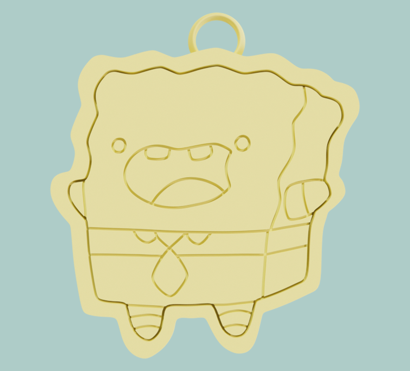 SPONGEBOB KEYCHAIN (EASY TO PRINT WITHOUT SUPPORTS) | 3D models ...