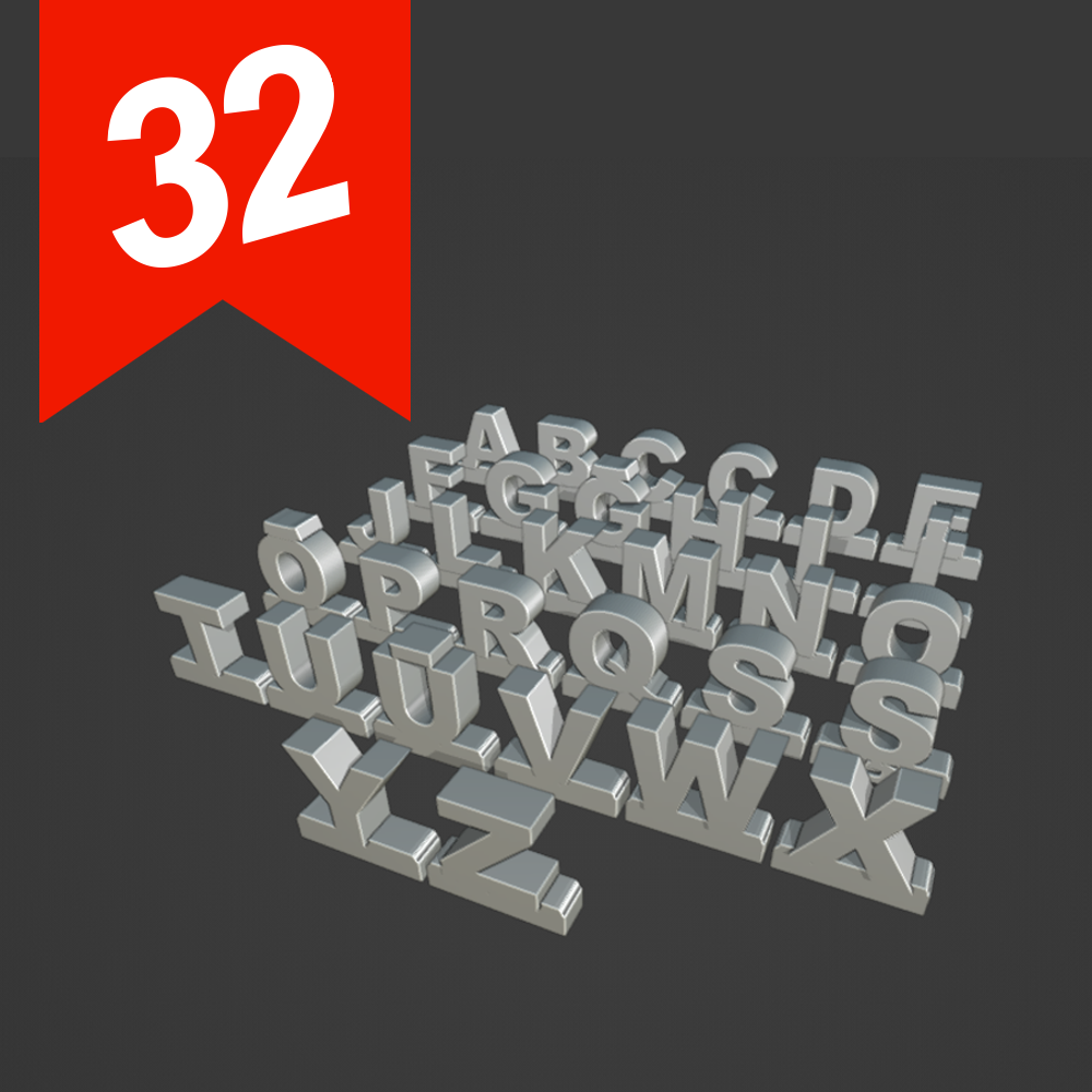 Letters | 3D models download | Creality Cloud