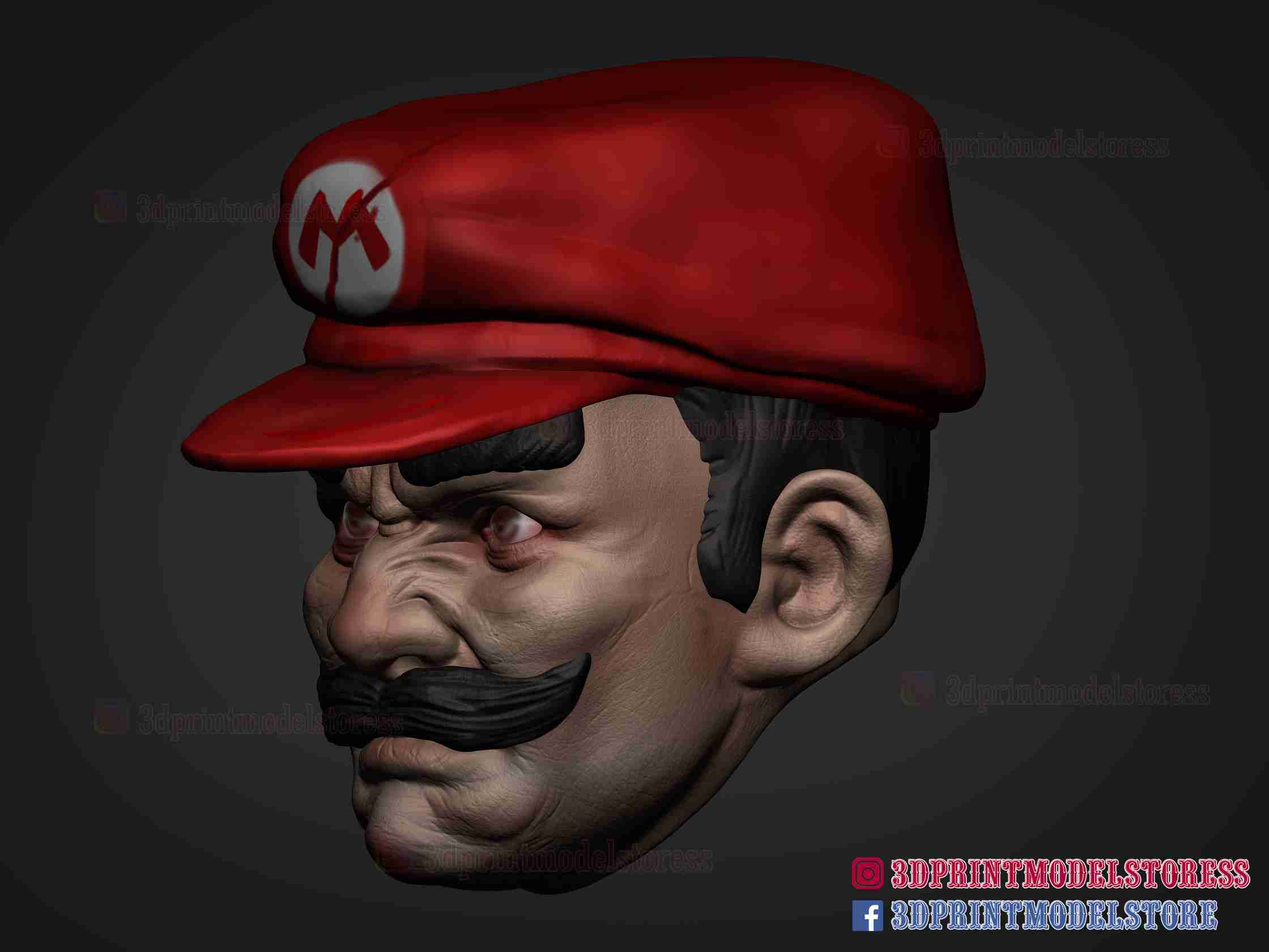 Super Mario Bros Head Sculpt | 3D models download | Creality Cloud