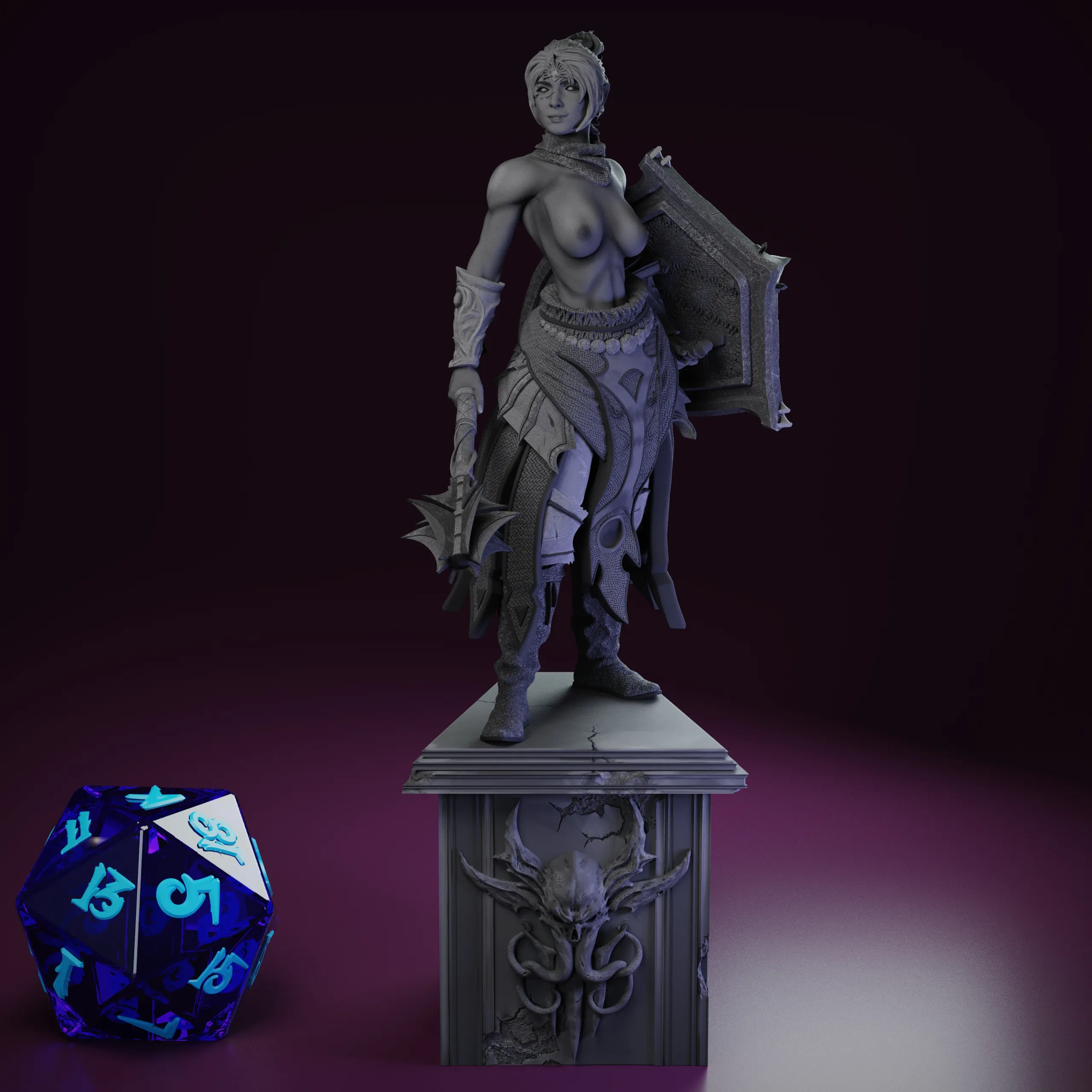 Miniature Games & Accessories STL Download - Shadowheart BG3 - NSFW 32mm and 75mm miniby Castro 3D