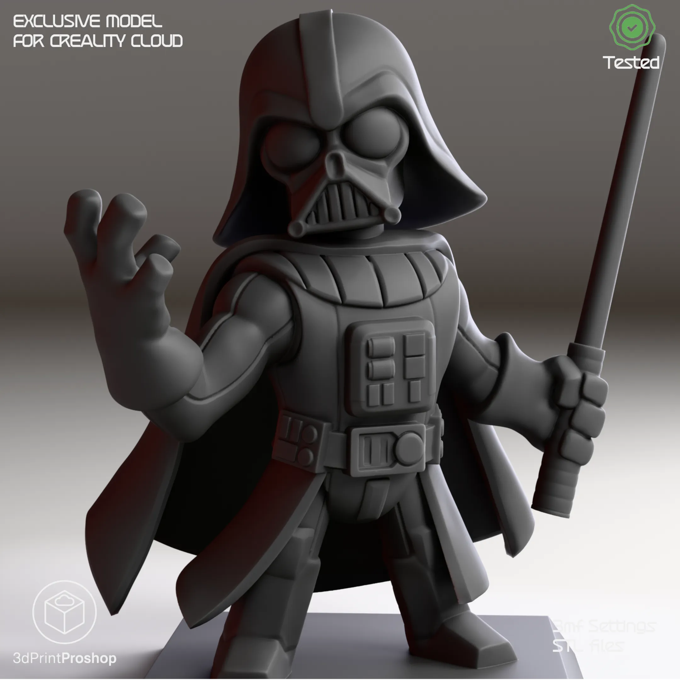 Archivos de impresora 3D | Archivo 3MF | 🖤 Chibi Darth Vader Support ...