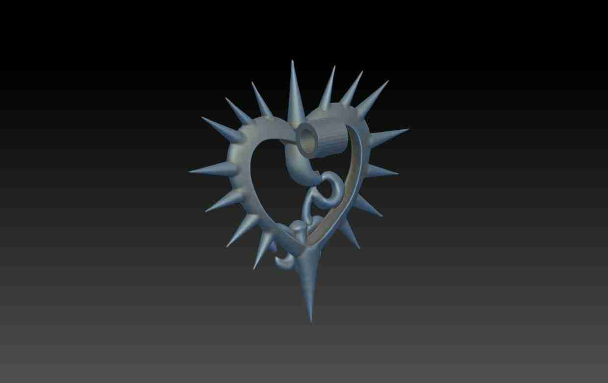 Spiky Heart Pendant | 3D models download | Creality Cloud