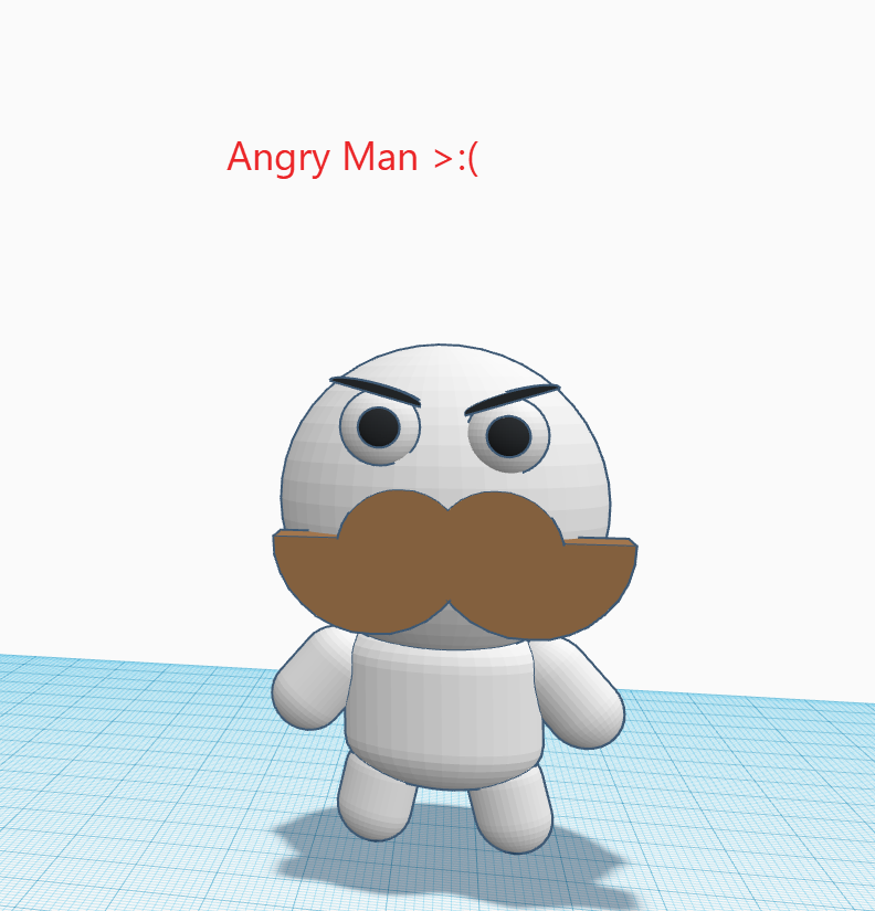 Angry Man >:( (IMPROVED VERSION) | 3D models download | Creality Cloud