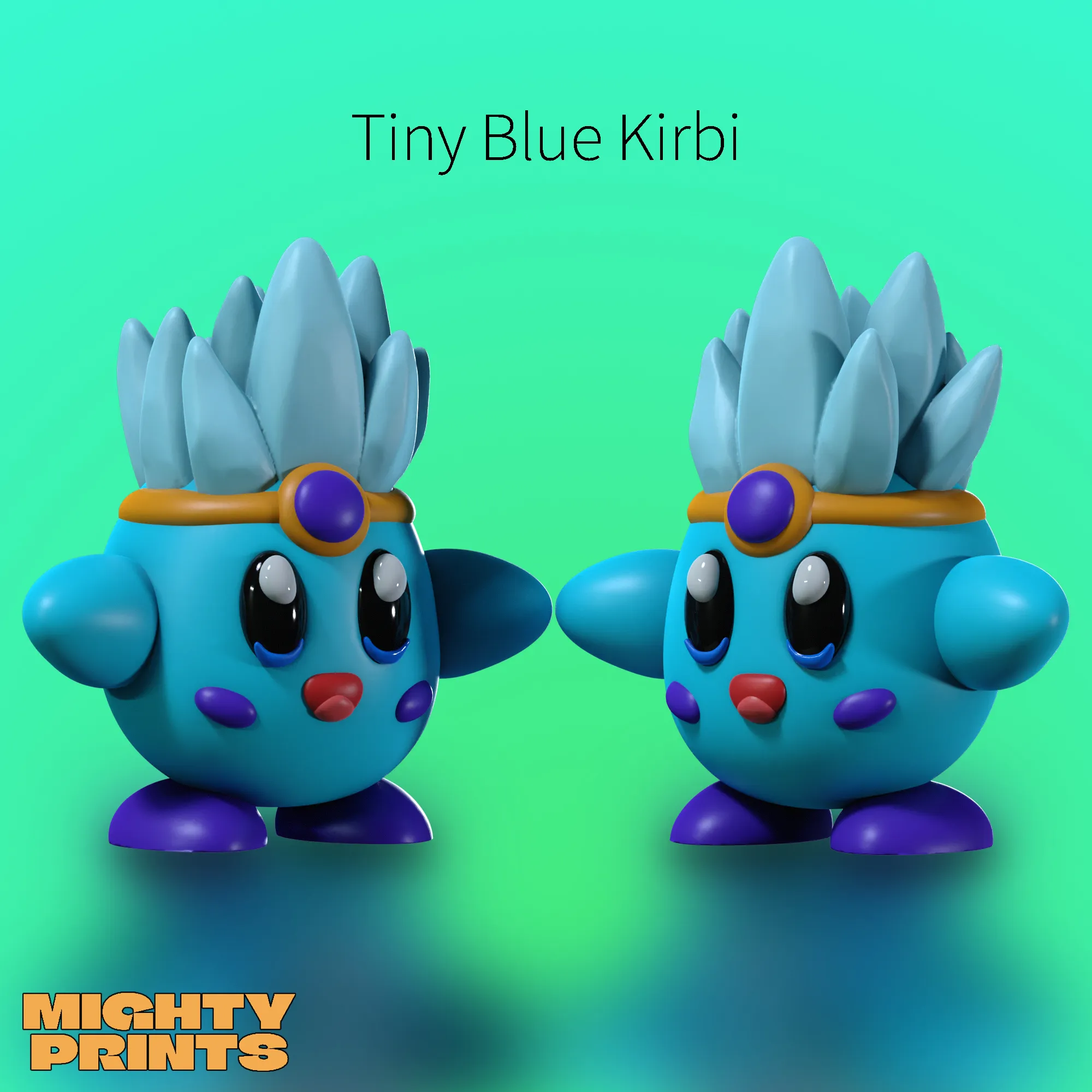 Characters & Creatures STL Download - Tiny blue kirbiby Mighty prints