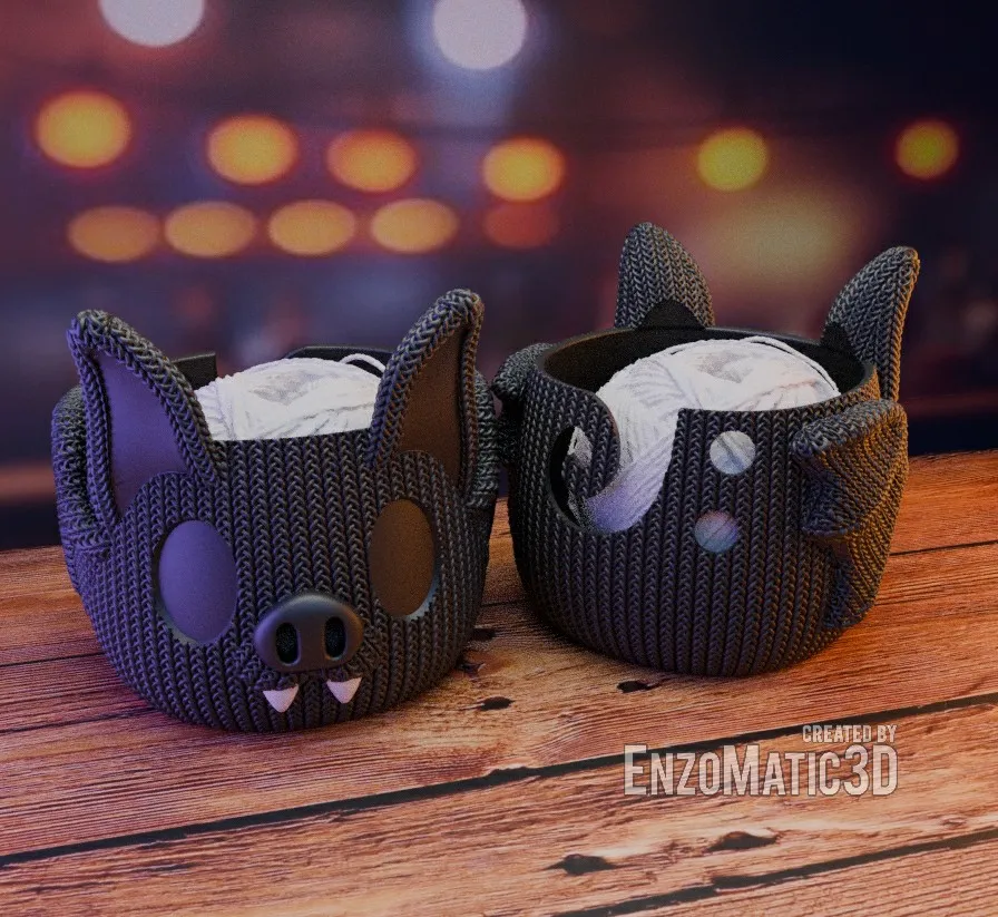 Home Decorations & Ornaments STL Descarga - bowl knitted Bat Crochet ...