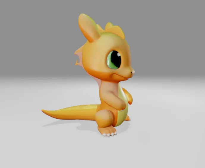 Characters & Creatures STL Download - Cute Little Dragonby Cad Kings