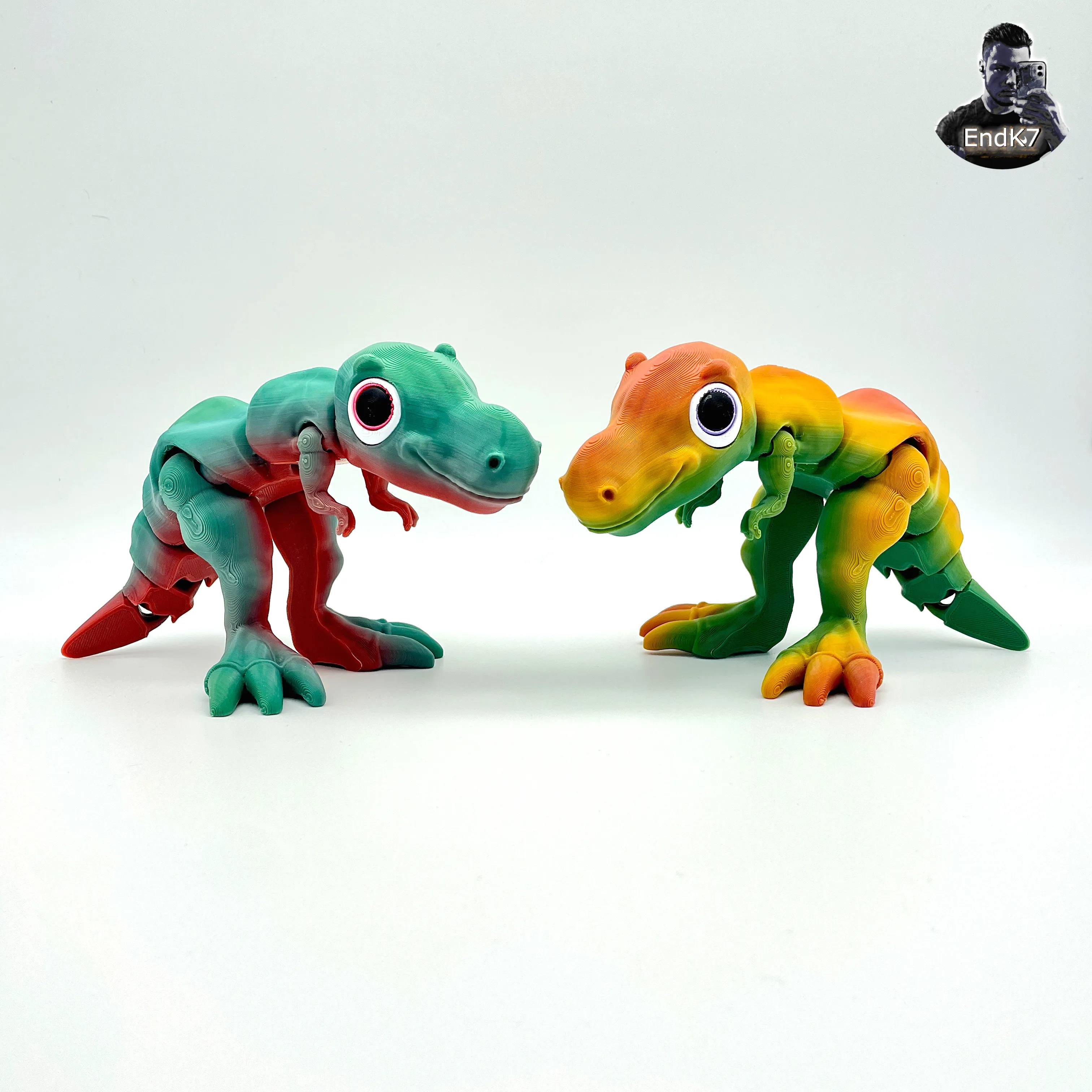 Other STL Download - Cute T-Rex V2 - separated Eyesby EndK7