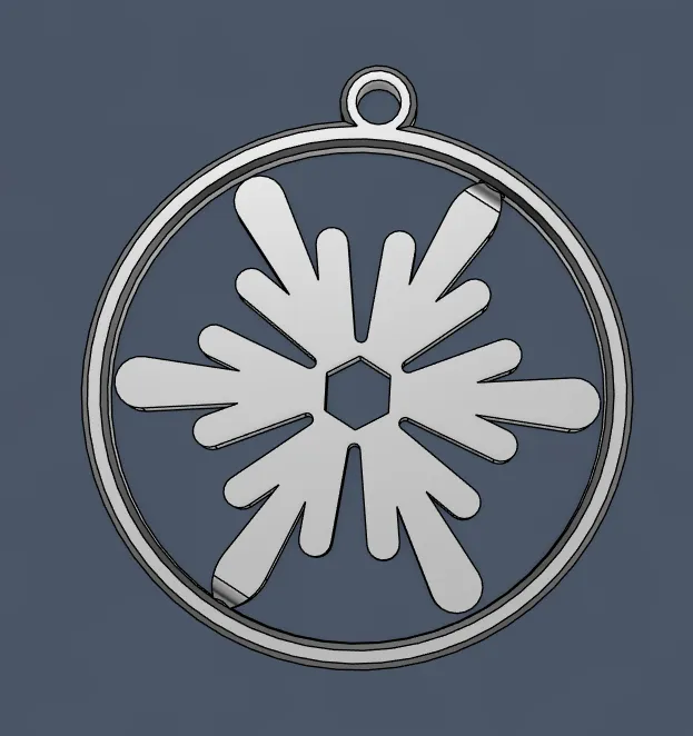 Snowflake Spinner Ornament Print in PLace | 3D models download ...