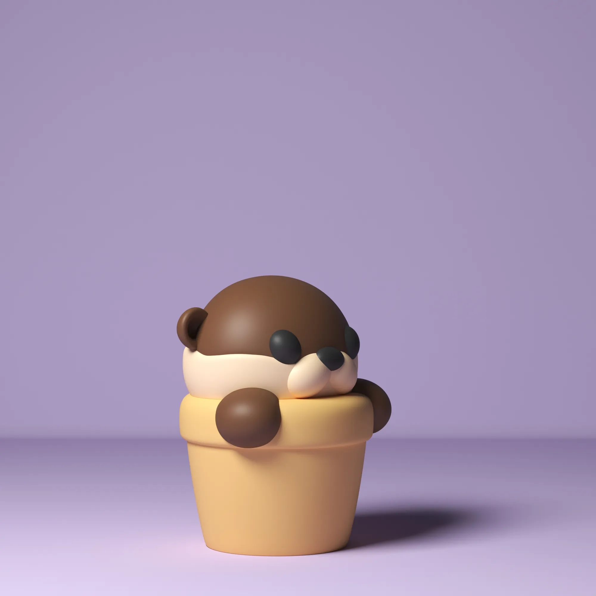 Characters & Creatures STL Download - Potted Otterby Pawprints