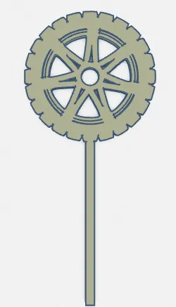 3D Printer Files | 3MF File | Cake Topper - Wheel | Creality Cloud