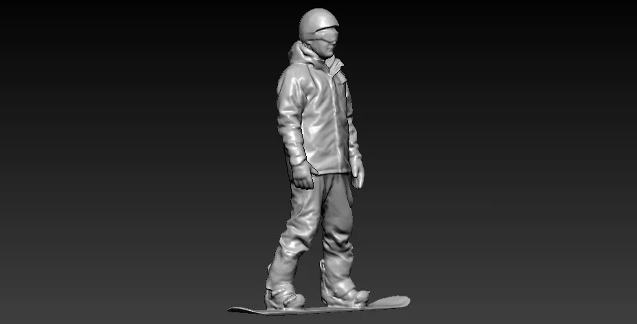 Characters & Creatures STL Download - Snowboarder statue - 3D printby ...