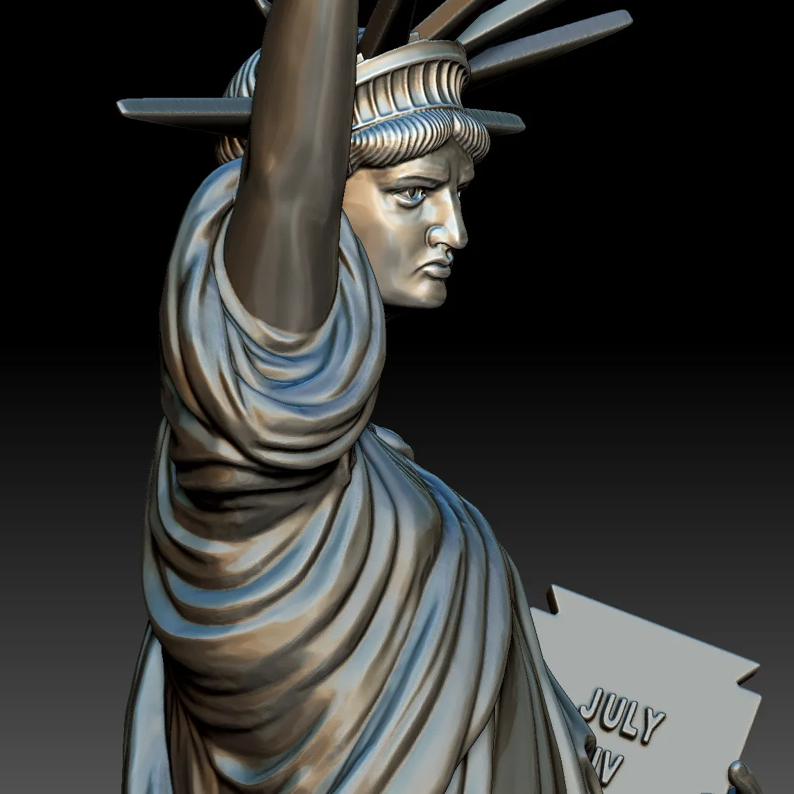 Sculptures & Artworks STL Download - Statue of Liberty 3D Model – Icon ...