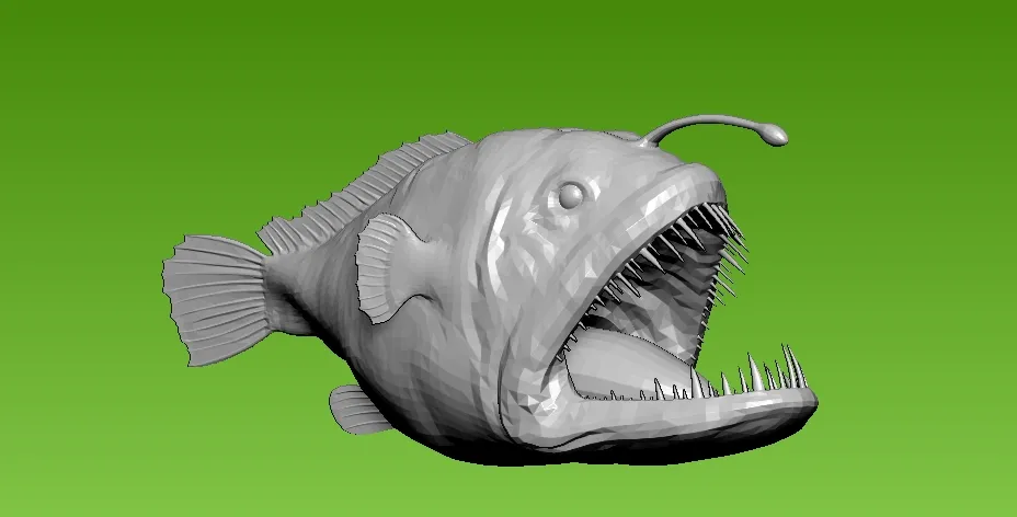 Lighting & Lamps STL Download - Angler fish - lamp fish statue - 3D ...