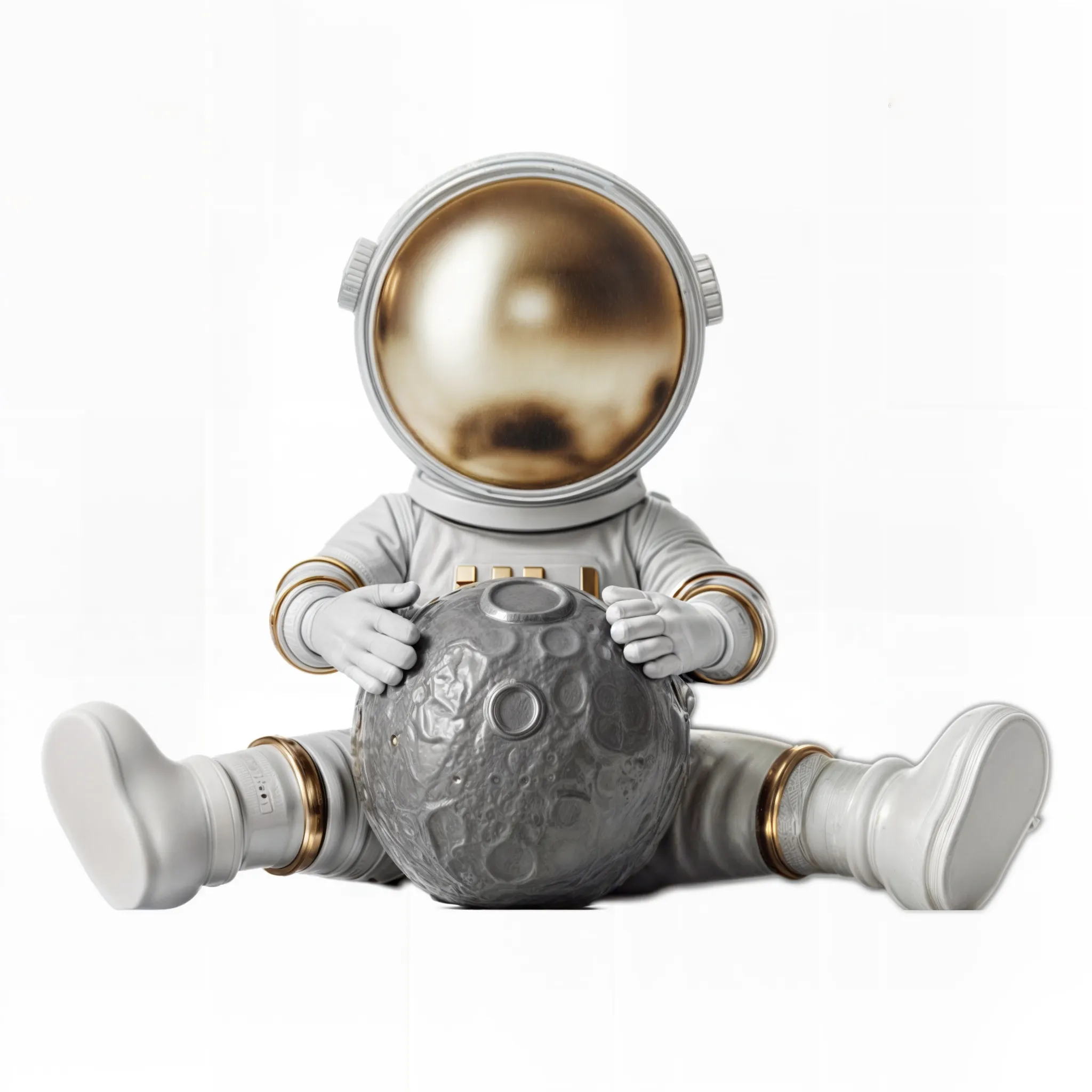 Digital Art STL indir - Astronaut Moon Hug Decor - rexer_3d