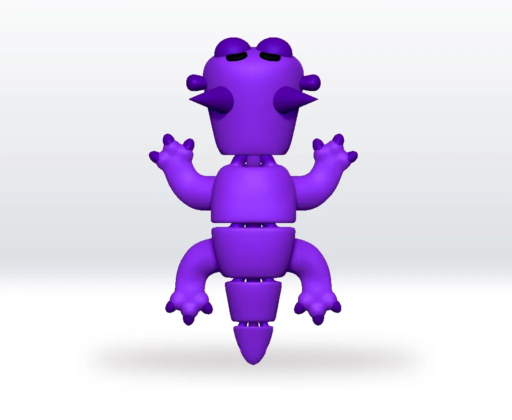 Characters & Creatures STL Download - Purple Sprunki Flexi Articulated ...