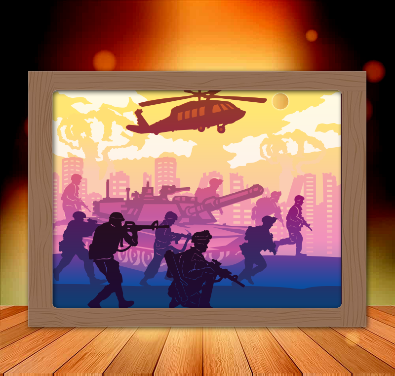 United States Army (U.S. Army) shadow box | 3D models download ...