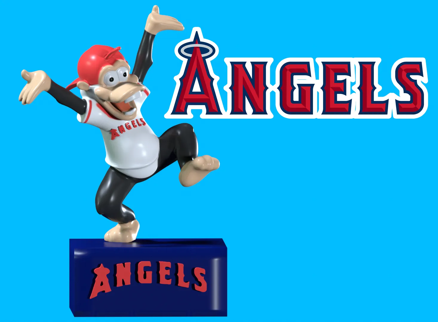 Other STL Download - MLB - Los Angeles Angels mascot statue - 3d Printby KHUONGTAINANG