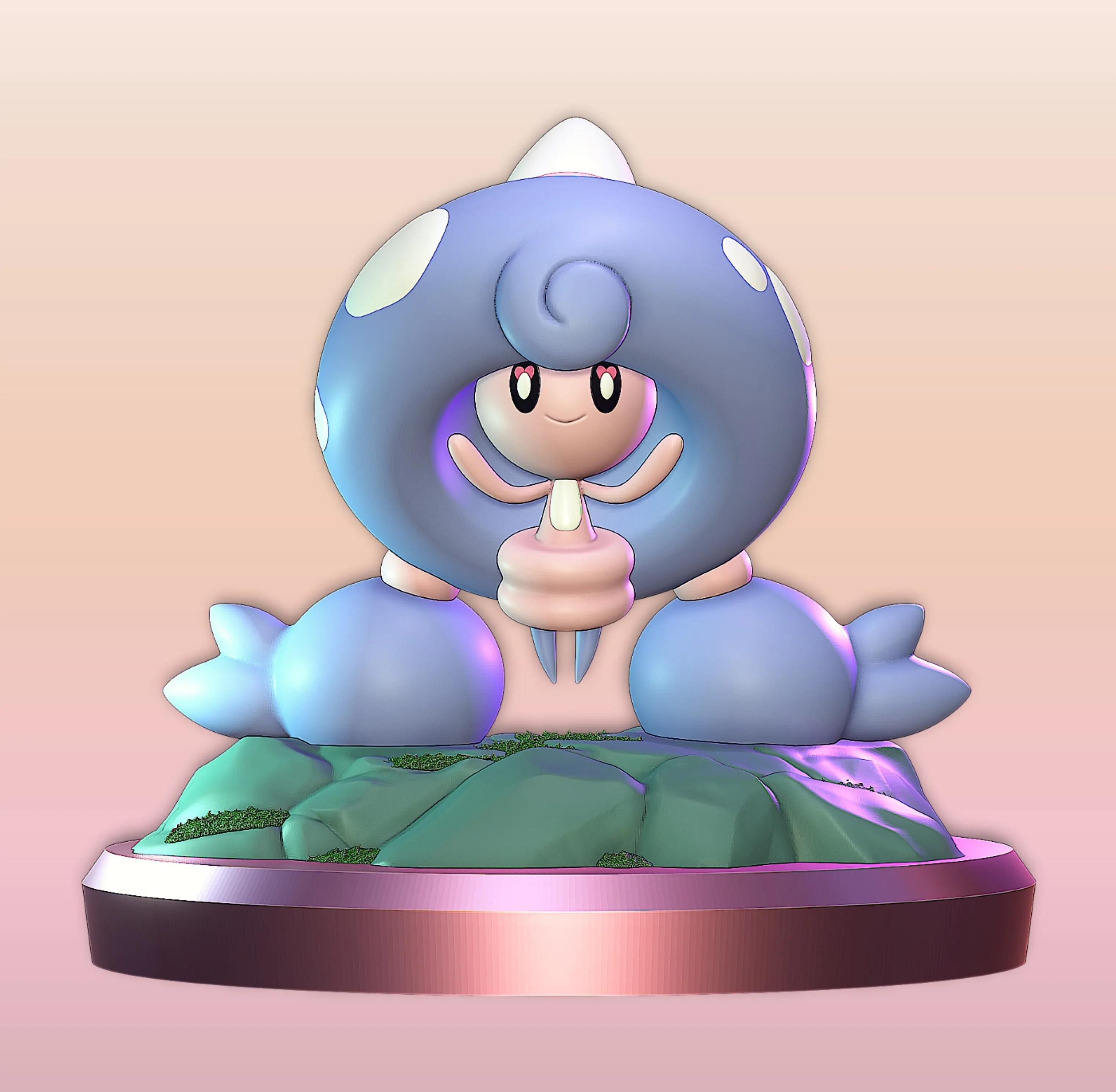 Characters & Creatures STL Download - HATTREM - POKEMONby Wsonuchiha3D
