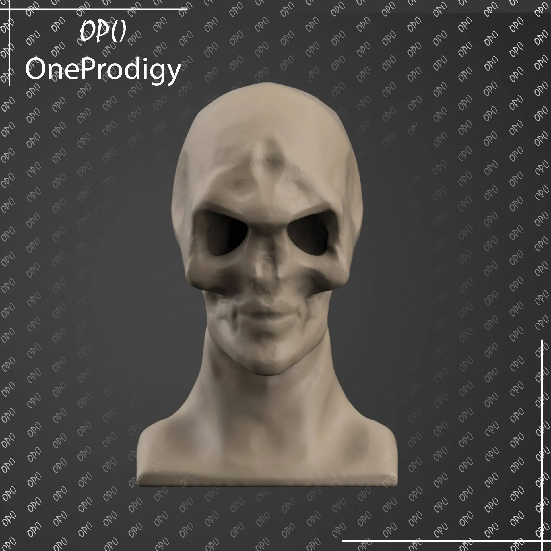 Sculptures & Artworks STL Download - Skull - Gigachadby OneProdigy