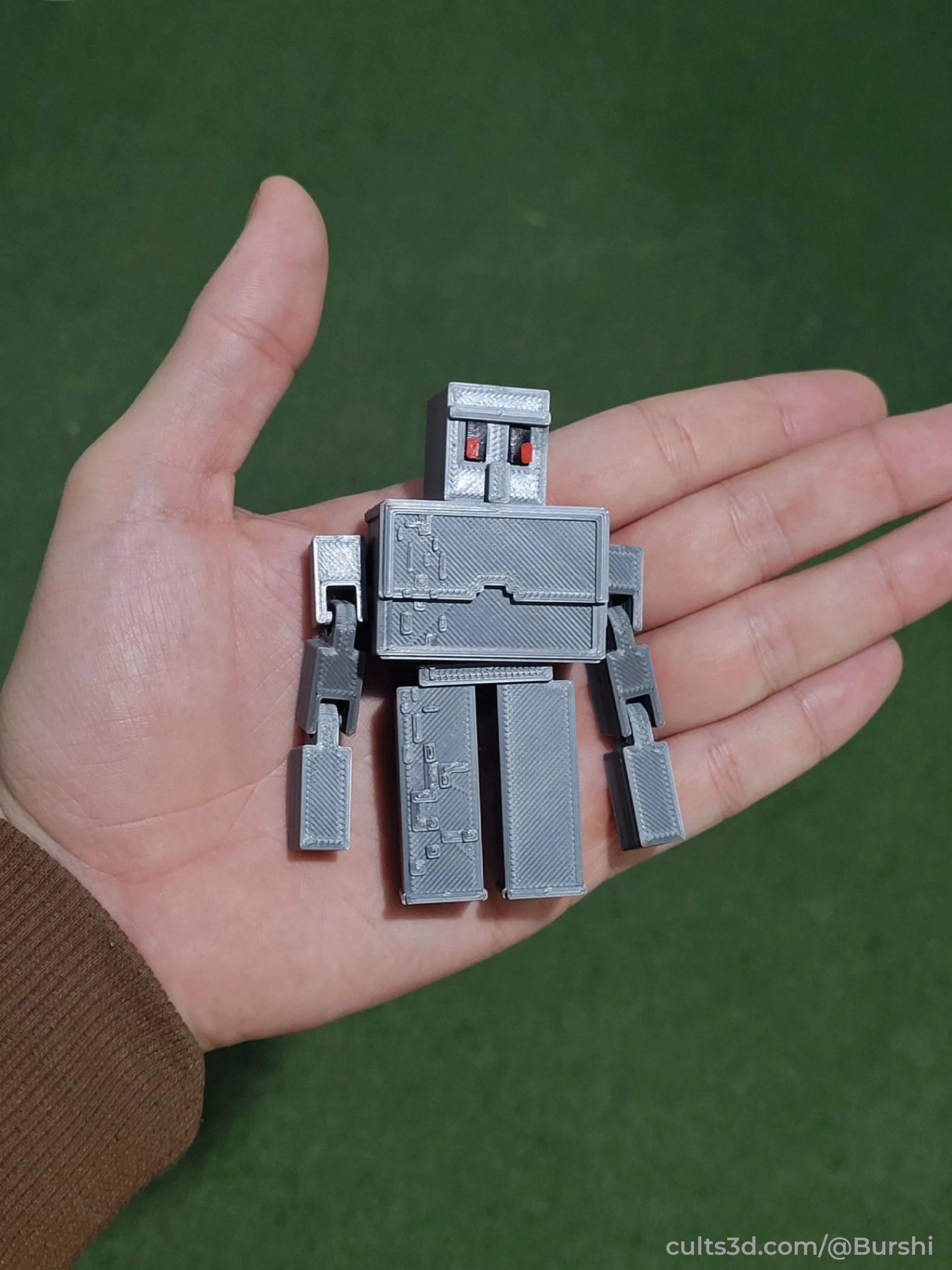 Game Props STL indir - MINECRAFT GOLEM FLEXI PRINT IN PLACE - Burshi