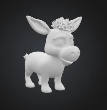 Characters & Creatures STL Descarga - Cute Donkey - CuriuM
