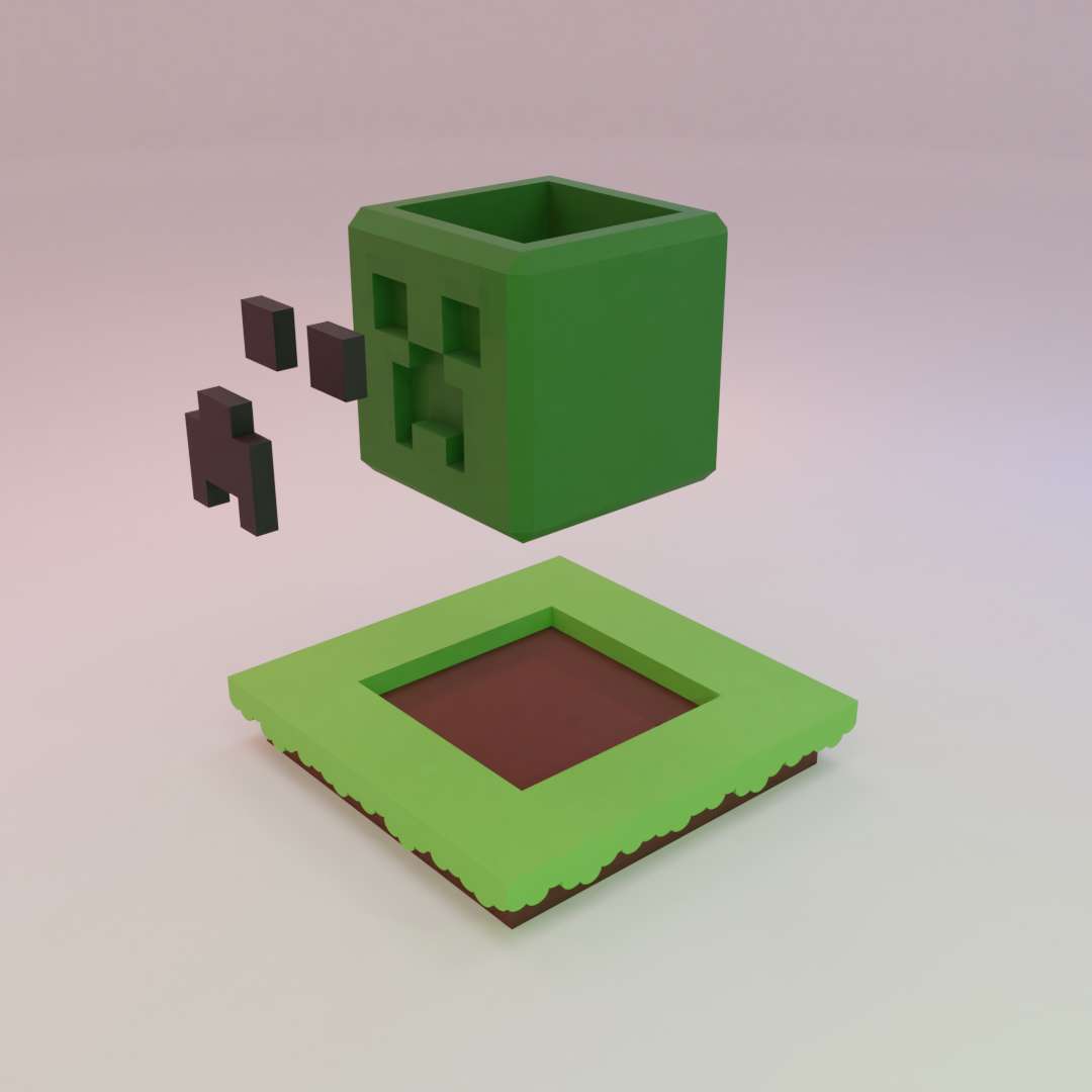 Minecraft Creeper Flower Pot | 3D models download | Creality Cloud