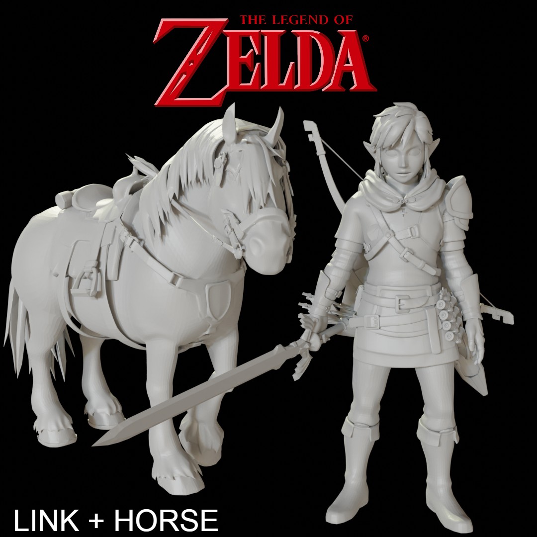 The Legend Of Zelda - Link & Horse | 3D models download | Creality Cloud