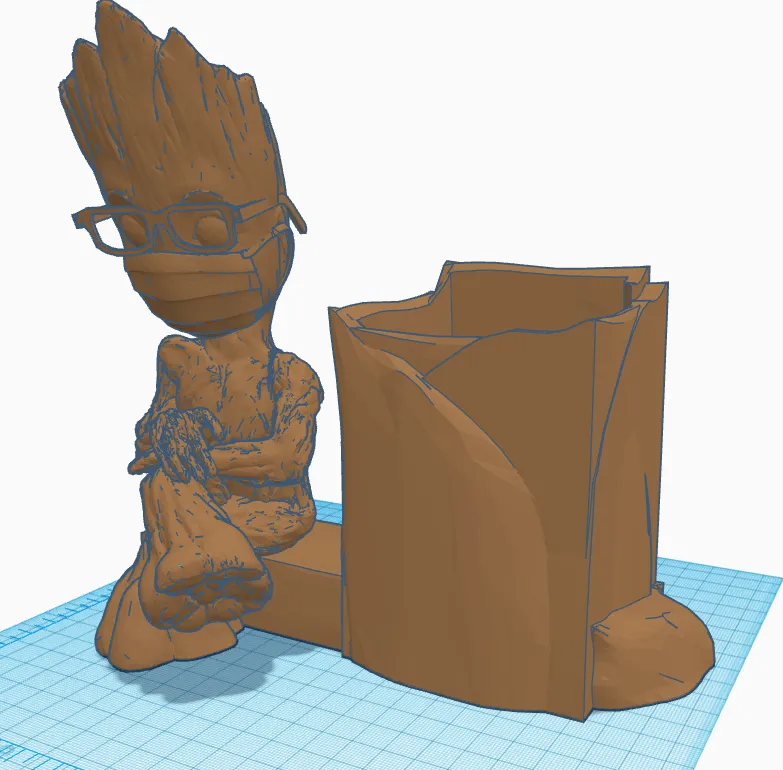 Groot nerd desk organiser | 3D models download | Creality Cloud