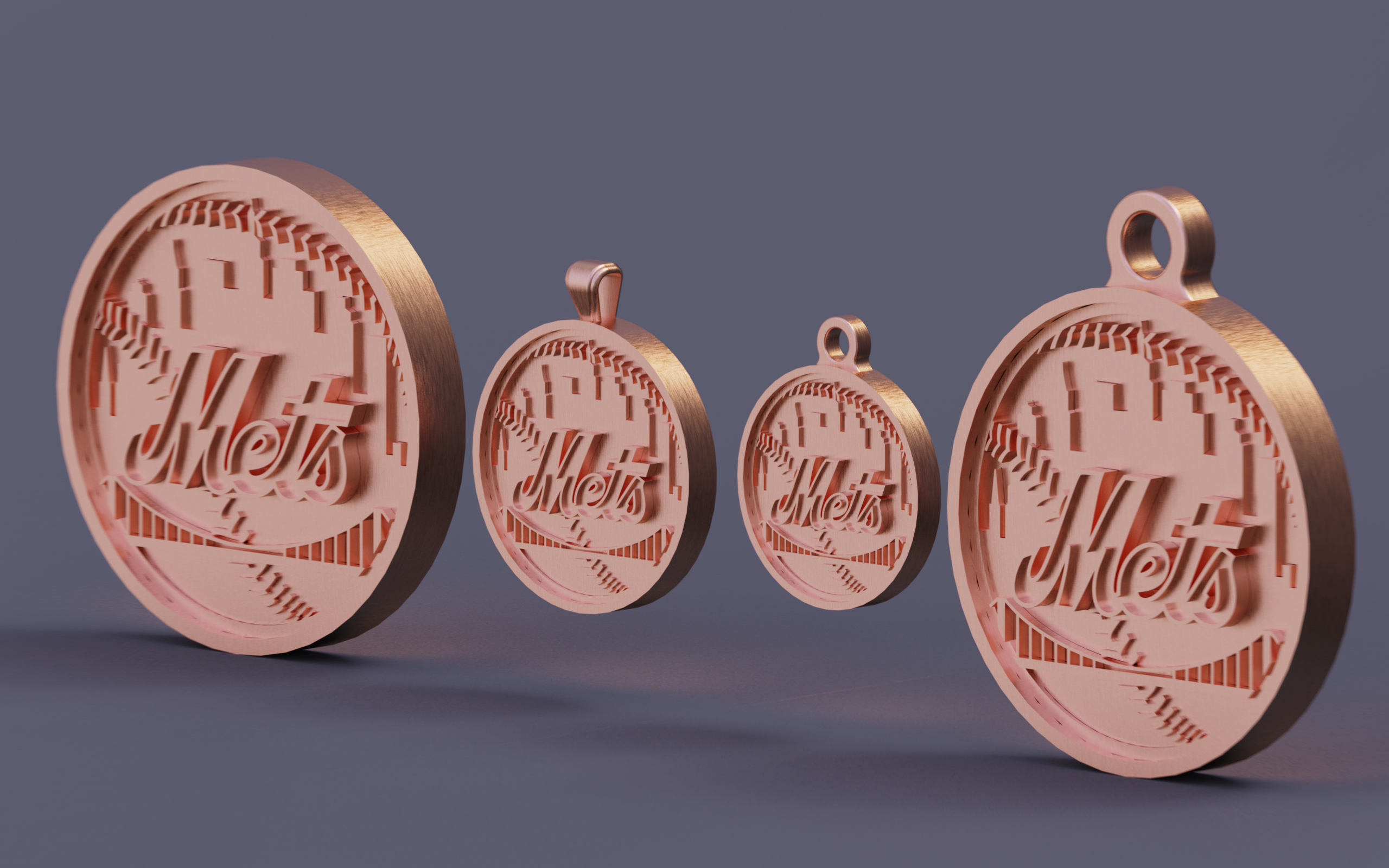New York Mets logo, pendant, keychain, ear ring | 3D modeller indir ...