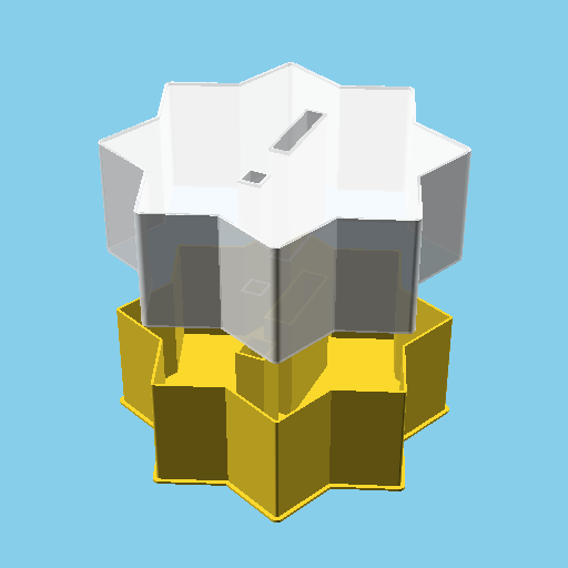 Pointy disc with an exclamation mark, nestable box (v1) | 3D models ...