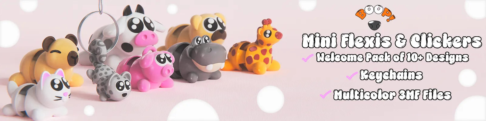 3D Printer Files | 3MF File | Cute Cow Fidget Clicker !!! | Creality Cloud