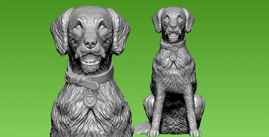 Characters & Creatures STL Download - Brittany Spaniel Dog model -- 3D ...