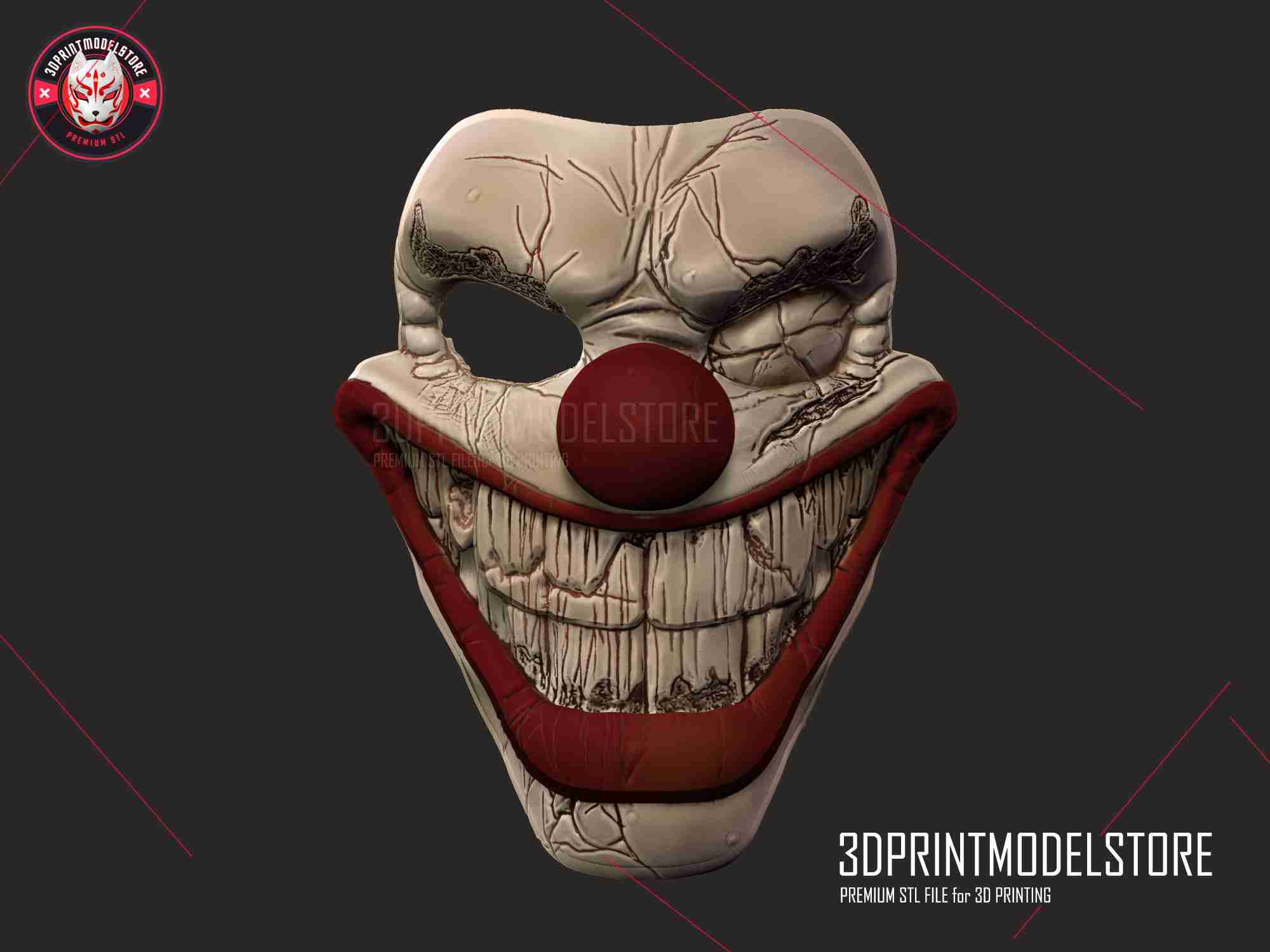 Twisted Metal Mask - Clown Cosplay Halloween | 3D models download ...
