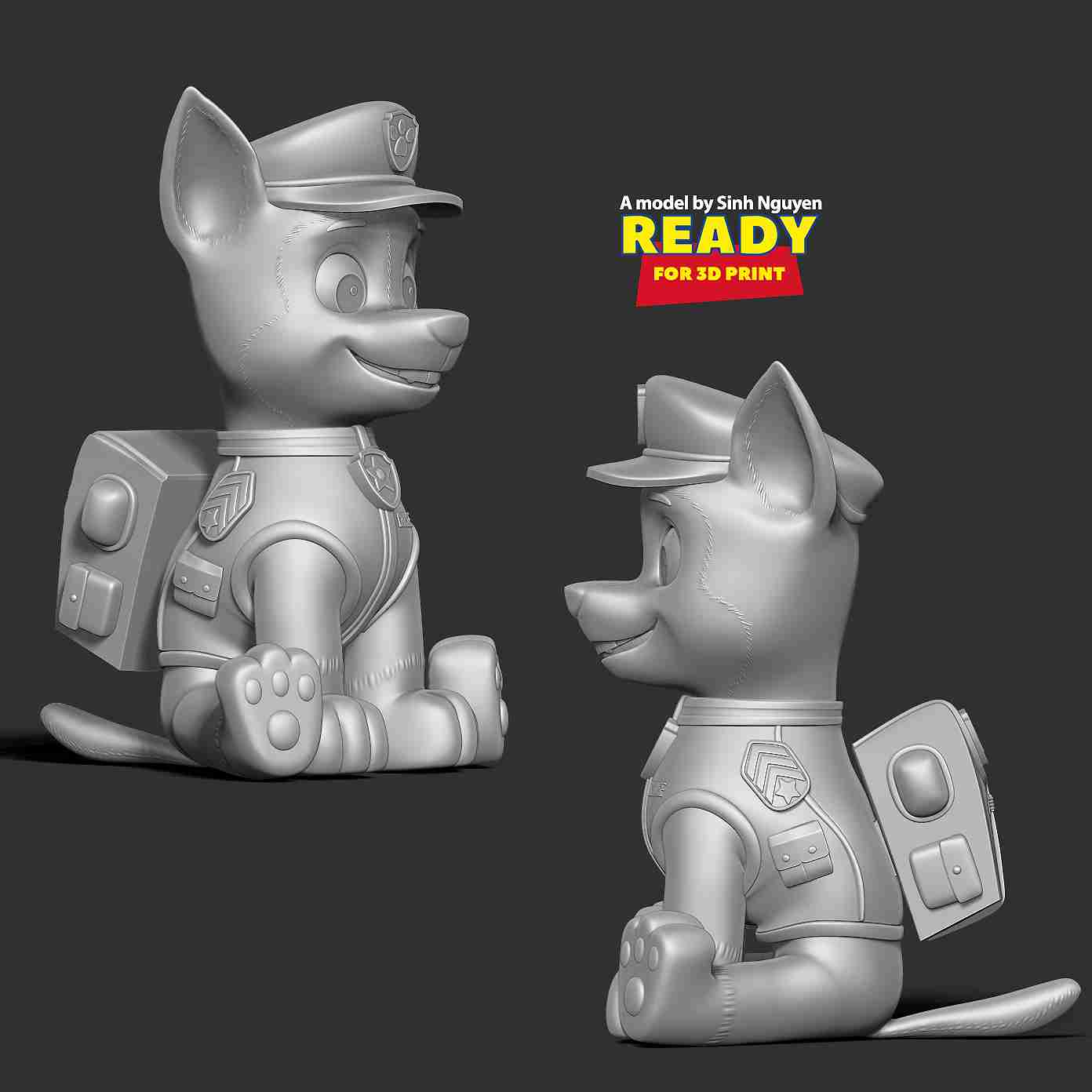 Chase - Paw Patrol Fanart | 3D models download | Creality Cloud