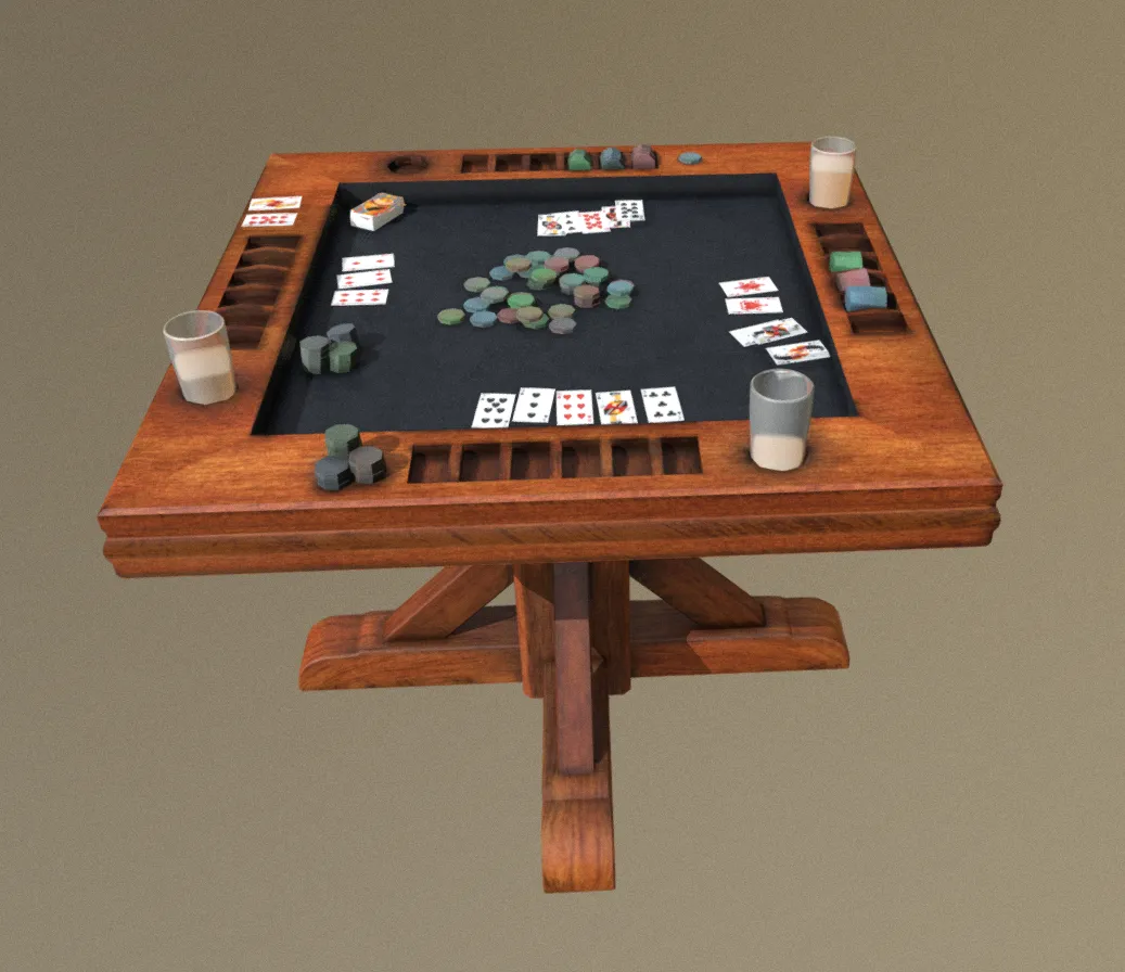 Board Games & Card Games STL Download - Poker Board Game Tableby neagww