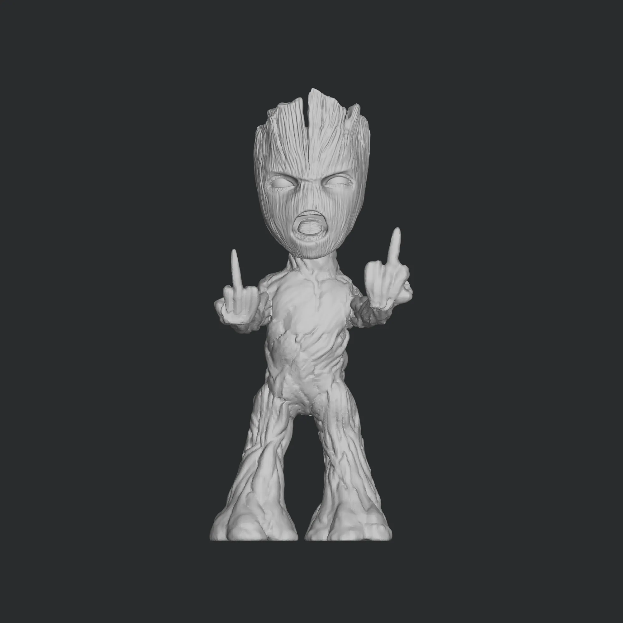 Characters & Creatures STL Download - Angry Groot stl file 3d printing ...