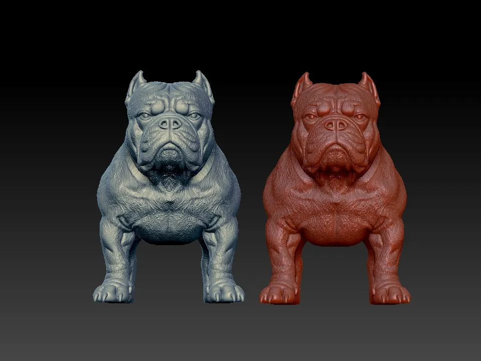 Characters & Creatures STL Download - American Bully model - Bully ...