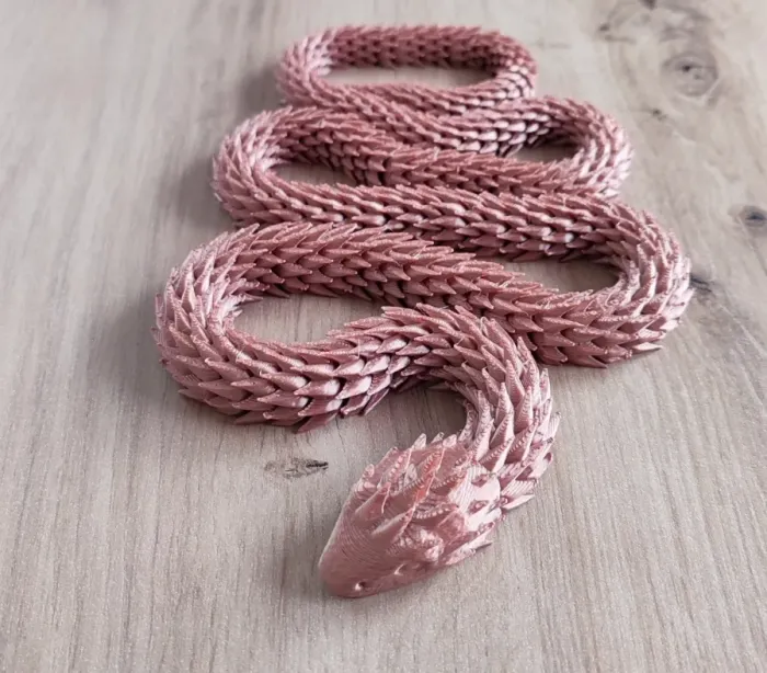 3D Printer Files | 3MF File | Ultra articulated Snake - Print in place ...