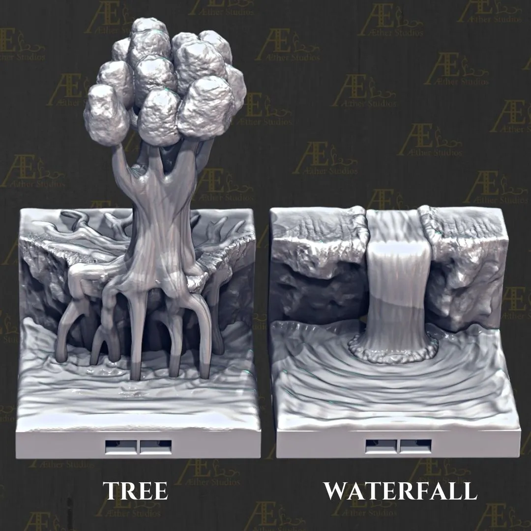 Props & Terrain STL Download - KS4PNK16 - Jubilee Cliffsby Aether Studios