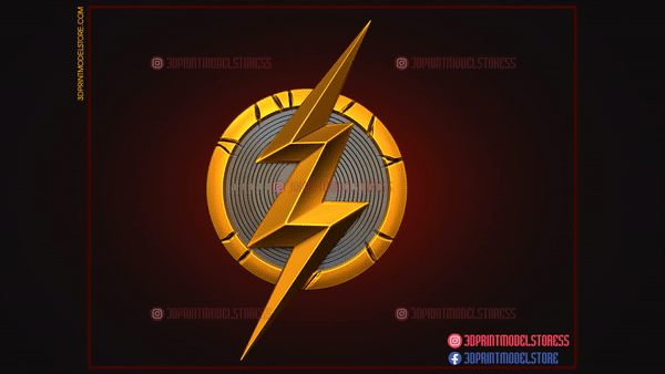 The Flash Symbol Logo - DC Comics Cosplay | 3D models download ...