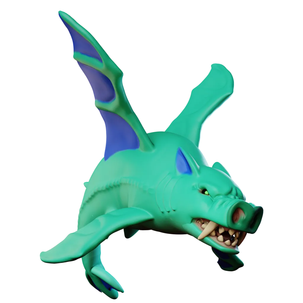 Characters & Creatures STL Download - Duke Fishron (Terraria)by Matilel