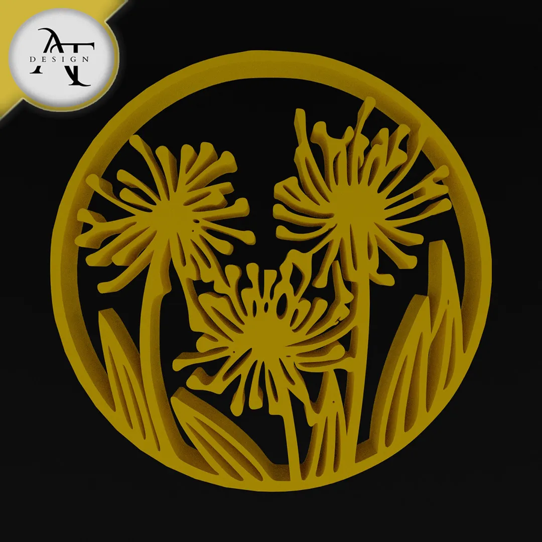 Home Decorations & Ornaments STL Download - Flowers - Silhouette - 2D ...
