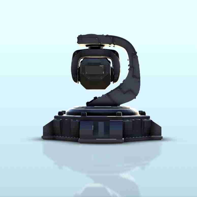 Laser gun turret on axis 2 (+ supported version) - miniature | 3D ...